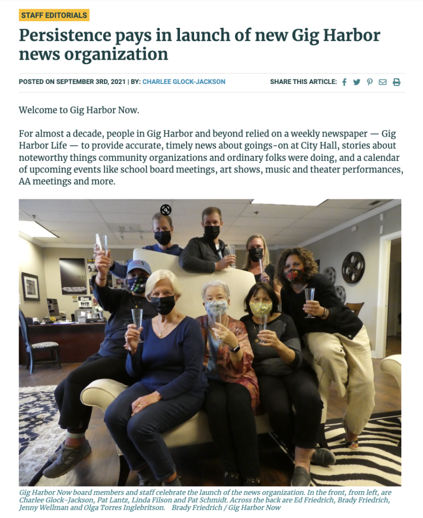 Newly Family Adventure Column in Gig Harbor Now | Two In Tow & On The Go